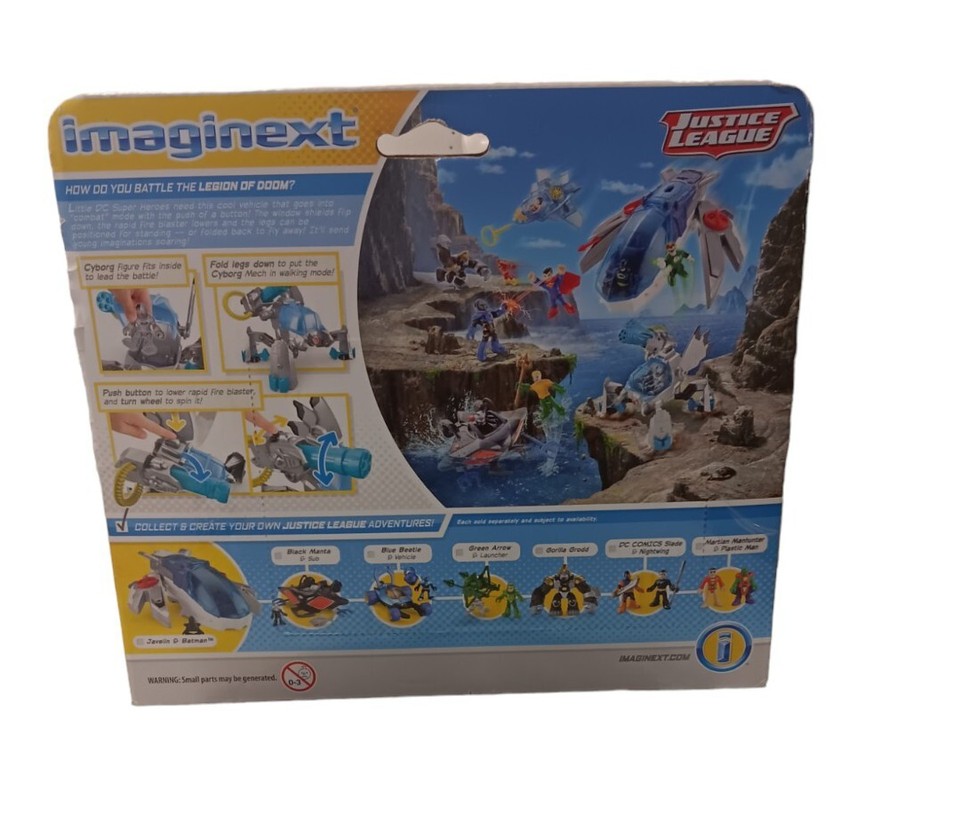 Imaginext Justice League CYBORG MECH 3" Figure Tank DC Super Friends ...