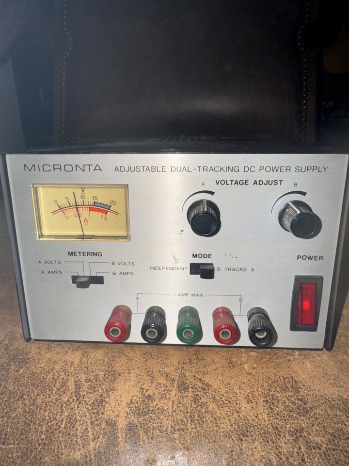 Micronta Adjustable Dual meter Tracking Power Supply DC Amp cb ham ...