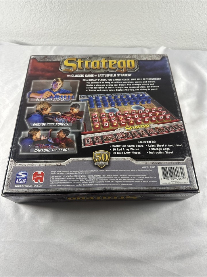 Stratego Classic Battlefield Strategy Board Game Spin Master COMPLETE ...
