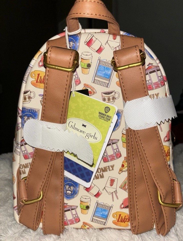 LOUNGEFLY GILMORE GIRLS ICONS AOP MINI BACKPACK ~ WITH TAGS~ BRAND NEW ...