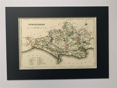 Dorsetshire Reproduction Mounted Map S Lewis County Maps England ...