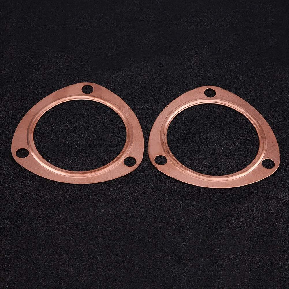 2 PCS 3" Copper Header Exhaust Collector Gaskets Flanges Universal 3 ...