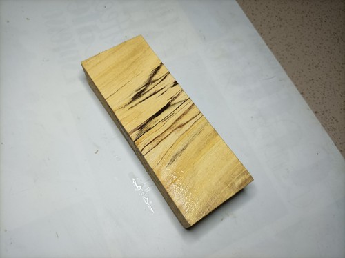 Elm Burl (135x30x47mm) knife block, knife scale,Woodturning lumber (8 ...