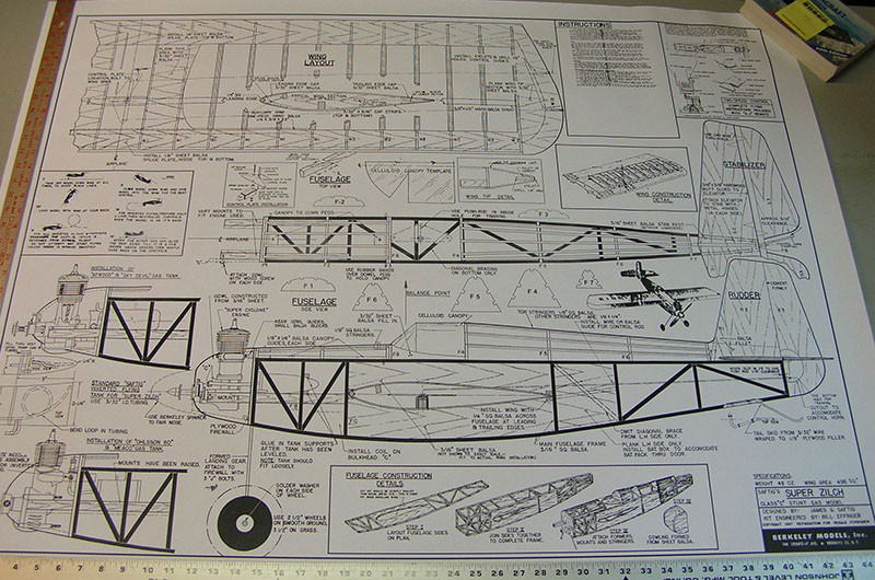 Berkeley Model Airplane Plans (UC): Super Zilch 52" Class C Stunt (1947 ...