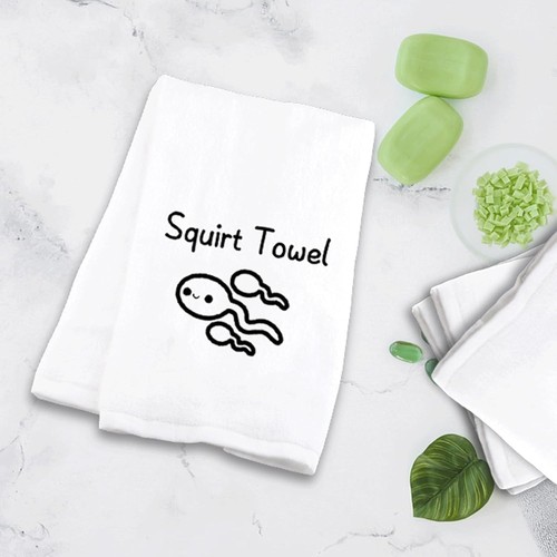 Funny Gag Gift Naughty Bathroom Towels Squirt Towel Whiee Large, | eBay