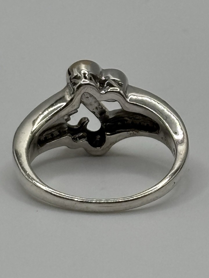 Jane Seymour JWBR Open Hearts Diamond Sterling Silver 925 & 14k Gold ...