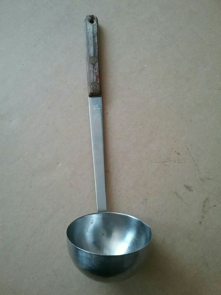 Vintage Betsy Ross Stainless Steel Ladle Wood Handle USA | eBay