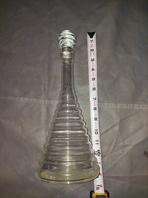 Beehive Ringed Decanter with Beehive Ground Stopper - Hand Blown ...