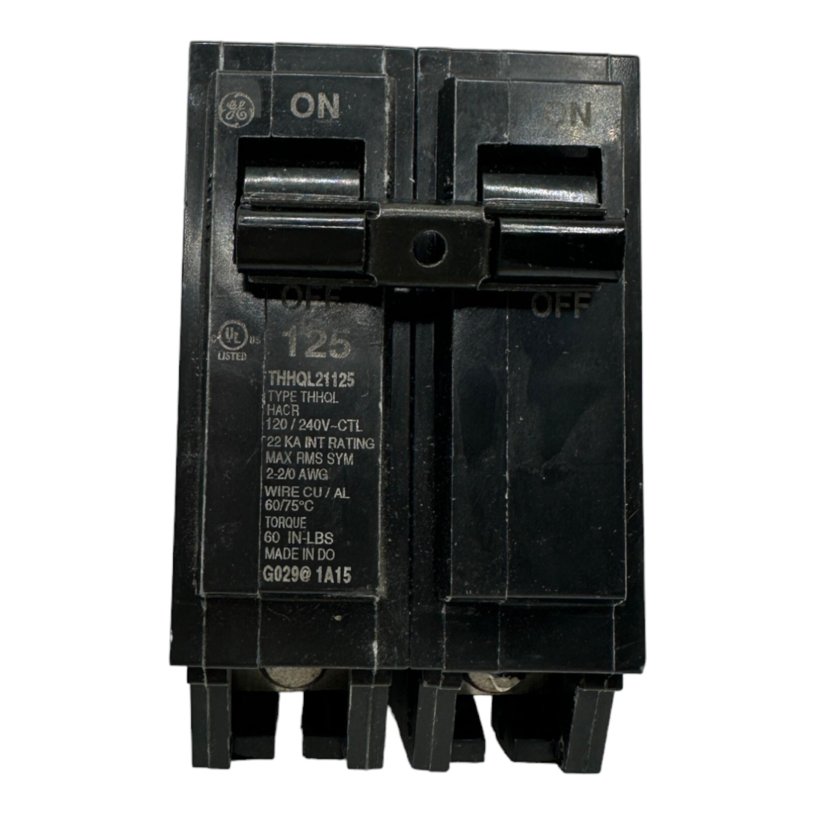 GE THHQL21125 120/240AC 125A Double-Pole Circuit Breaker TESTED | eBay