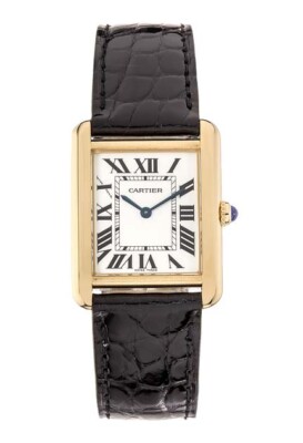 Cartier Tank Solo Small 30.0x23.0mm W1018755 18K Yellow Gold Women's ...