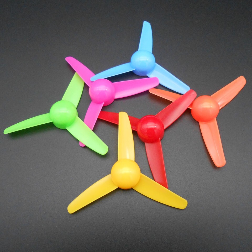 10Pcs 80MM Plastic 3-Blade Propeller Fan Blade Three-Blade OARS Hole ...
