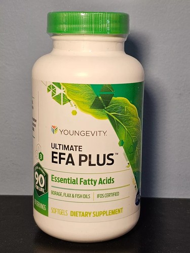 Youngevity Ultimate EFA Plus Essential Fatty Acids 90 Softgels Exp 11/ ...
