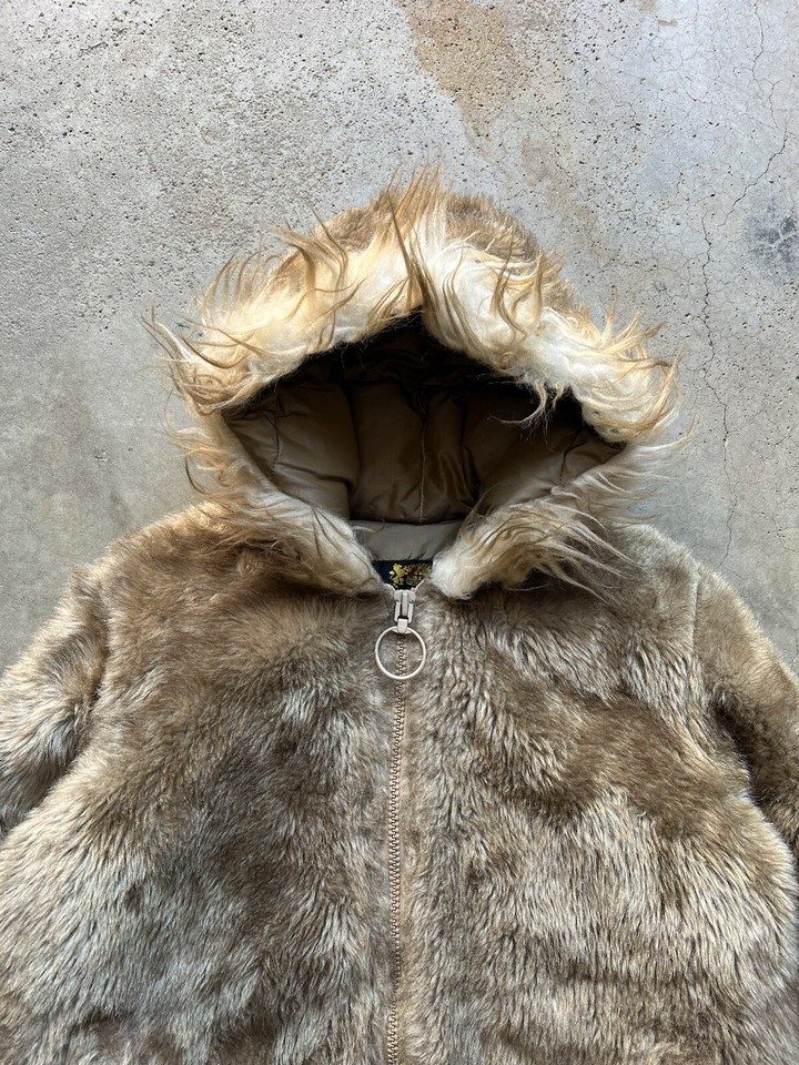 Vtg Hansa-Branta by Stearns Goose Down Winter Fur Coat Sz M Brown ...