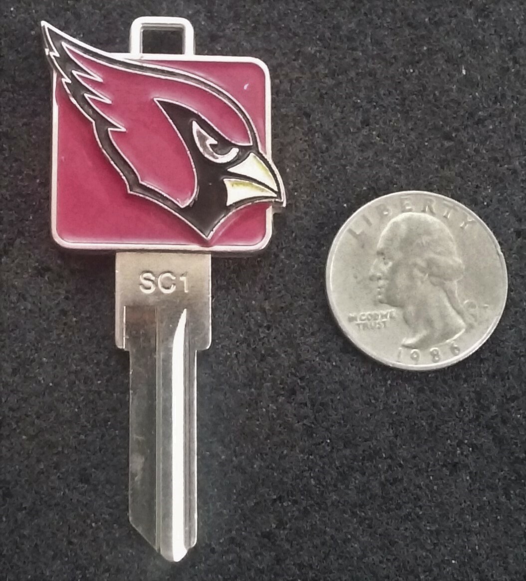 UNCUT BAD @SS NFL Arizona Cardinals SC1 Blank House Key & Challenge ...