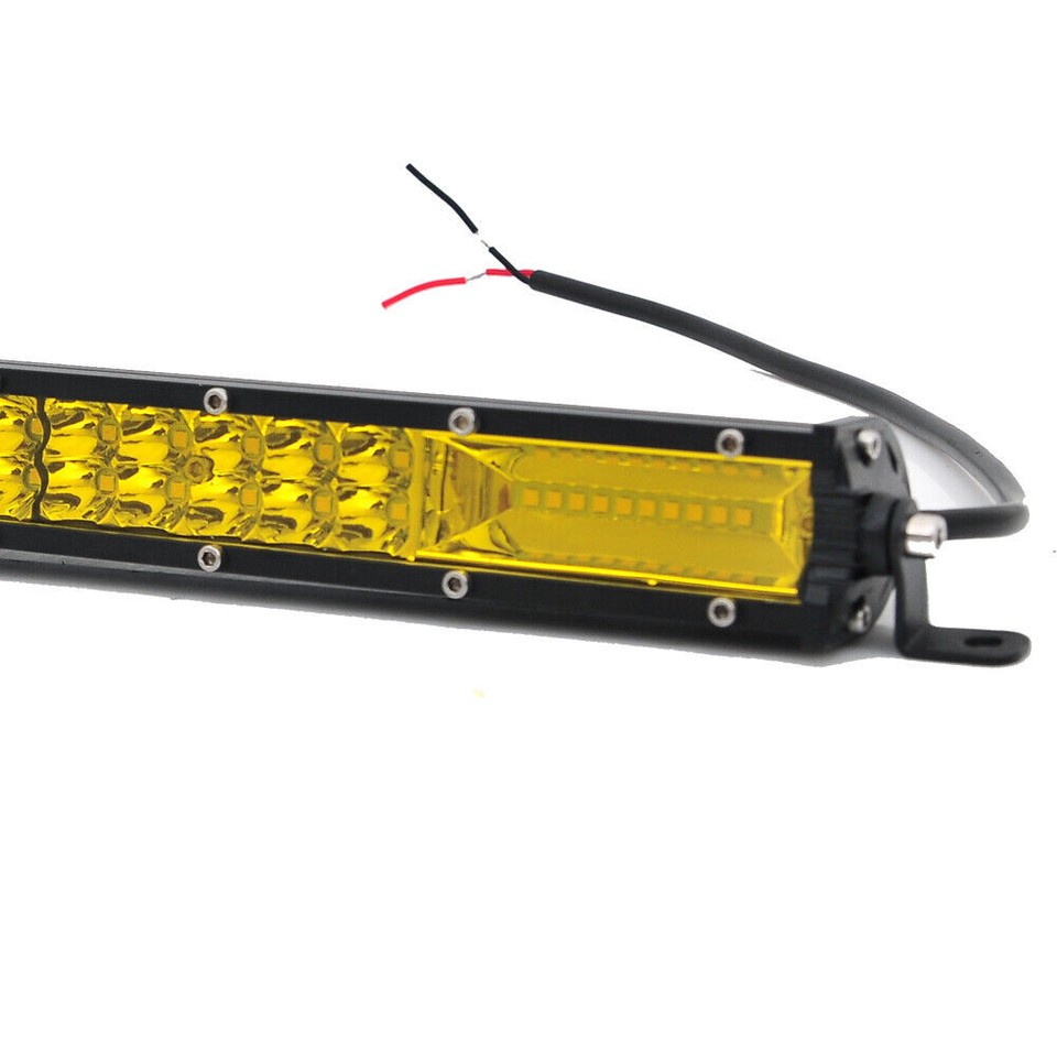 7~32 inch Yellow LED Work Light Bar Slim Truck Offroad ATV 4WD Driving ...