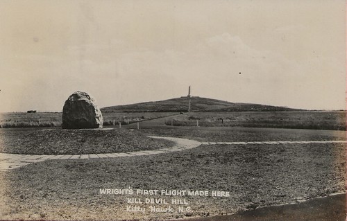 A "Wright's First Flight" Memorial in Kitty Hawk, NC Picture Postcard ...