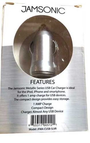 Jamsonic Universal USB Car Charger 1AMP SILVER | eBay