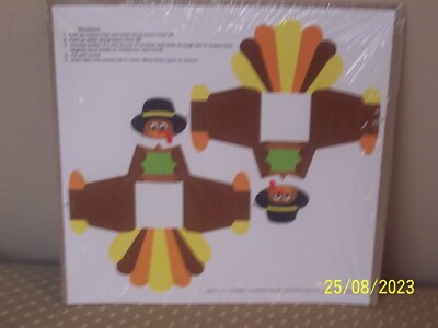 2 Packages Of Thanksgiving Pilgrim Turkey Paper Favor Boxes (12 Boxes ...