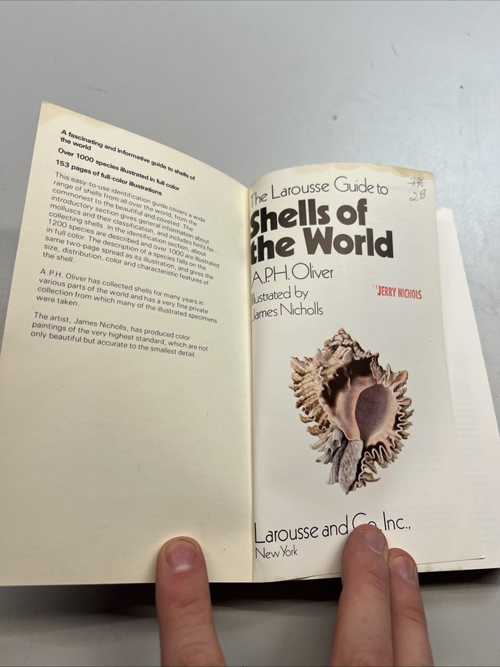 The Larousse Guide to SHELLS of the WORLD by A.P.H. Oliver 1980 | eBay