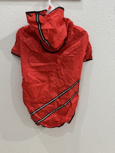 Coleman Pet Dog Rain/Reflective Coat Jacket Vest/Hat Camping Size L Red ...
