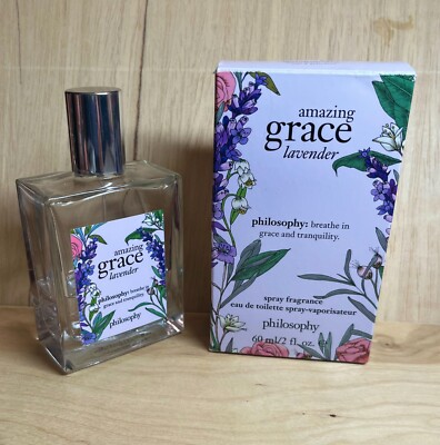 Amazing Grace Lavender Philosophy Women 2oz EDT Spray w/Box Partially ...