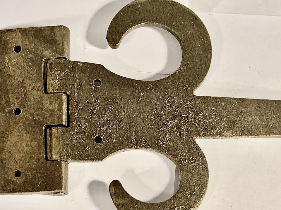 (2) ELEGANT CAST IRON STRAP HINGE 13.5” Beeswax Iron | eBay