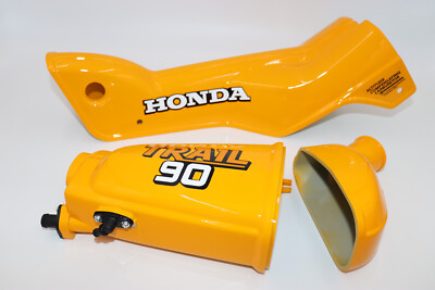1978 Honda CT90 Down Tube Cover & Air Filter Box BRIGHT YELLOW Trail90 ...