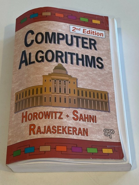 Computer Algorithms by Sartaj Sahni, Ellis Horowitz and Sanguthevar ...