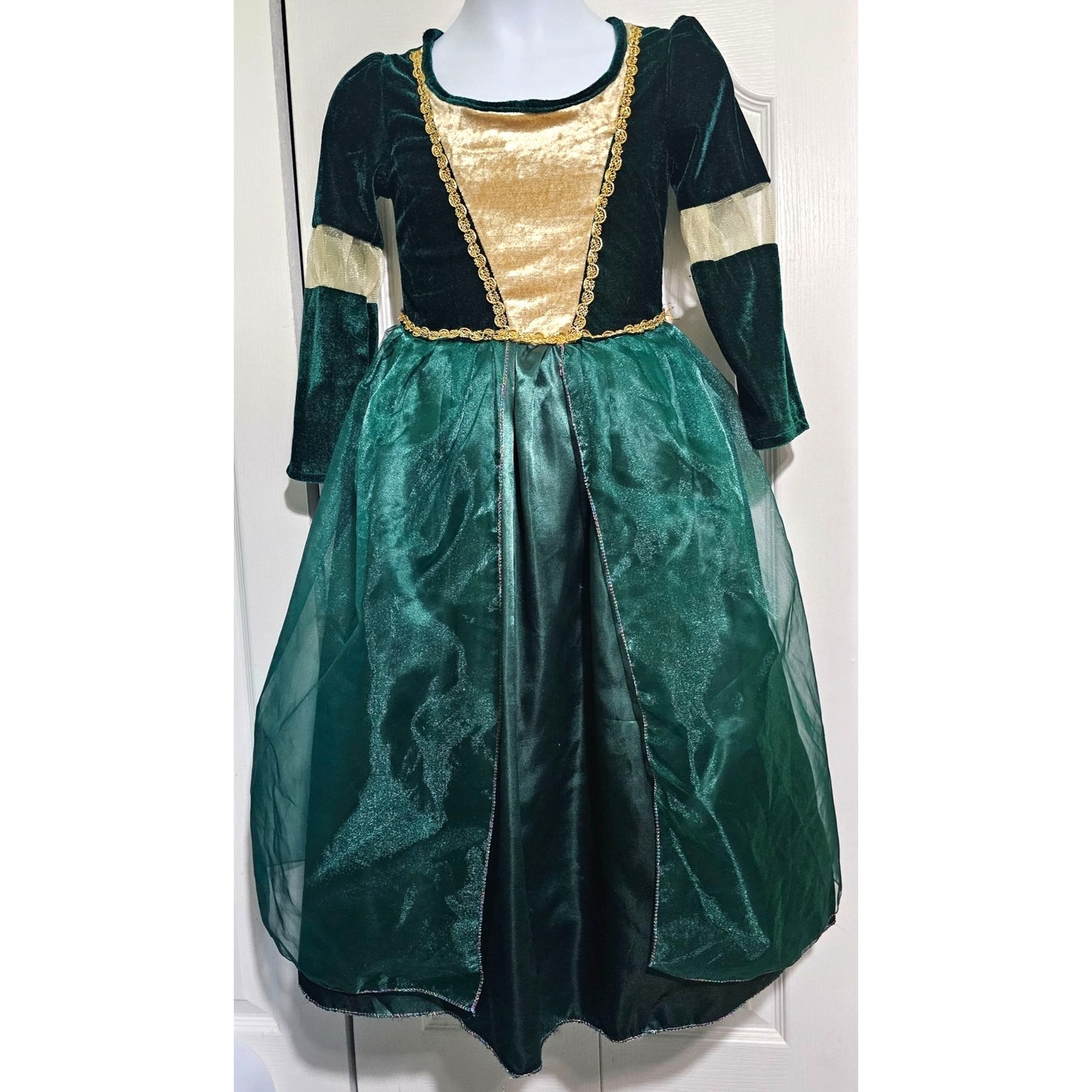 Girls Emerald Green Renaissance Princess Dress Mediev… - Gem