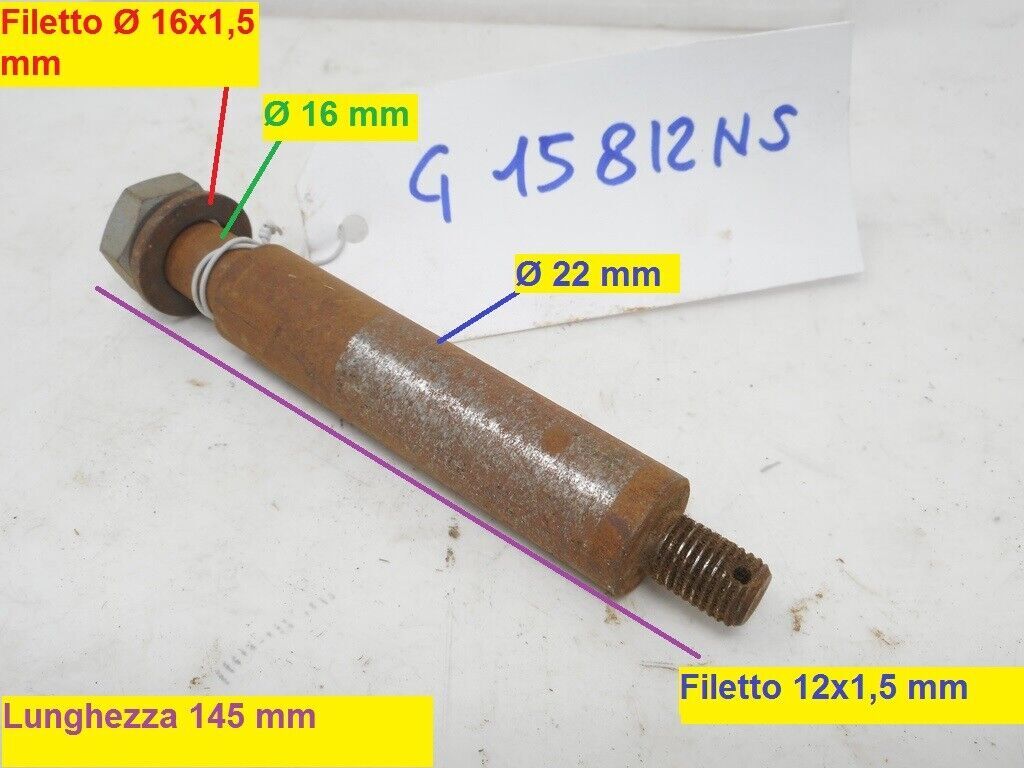 Special front wheel axle pin for vintage motorcycles, perhaps Moto ...