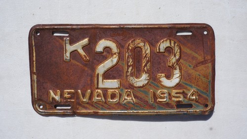 1954 LANDER County NEVADA License Plate # K 203 | eBay