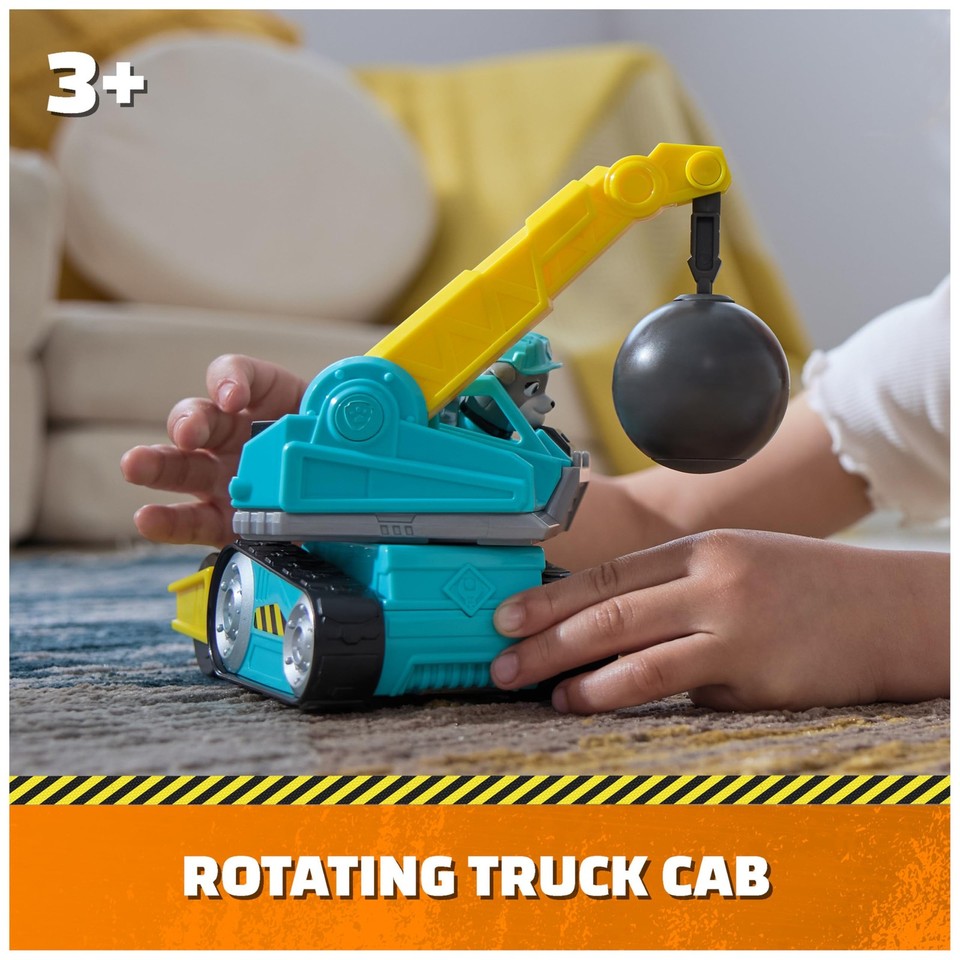 Rubble & Crew Motor’s Wrecking Ball Toy Truck with Action Figure and ...