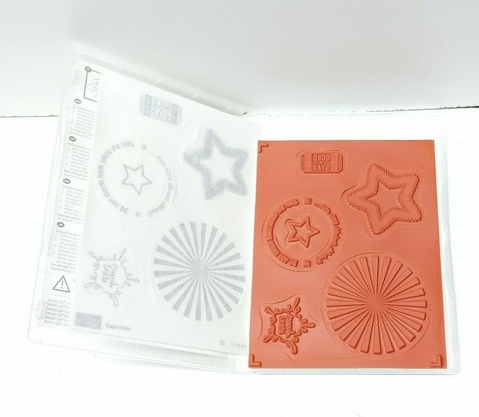 Stampin Up Superstar Stamp Set Gold Star Super Star Set of 6 | eBay
