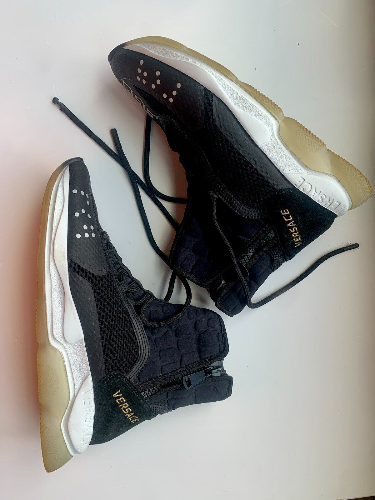 Versace Chain Reaction High Top Sneaker Men’s Size Eu… - Gem