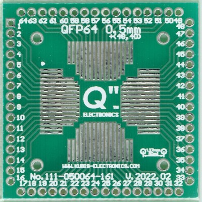 QFP64,LQFP64,SQFP64,TQFP64,VQFP64 0.50mm à 4xIDC1x16 (1.27mm éping ...