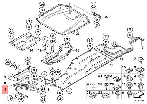 Genuine BMW Deflector Lip Left Alpina B7 E65 E66 730d 730i 51717027445 ...
