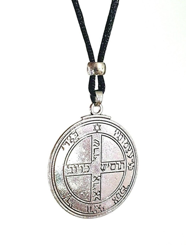 7th Pentacle of Jupiter Necklace Pendant Solomon's Magical Bead Cord ...