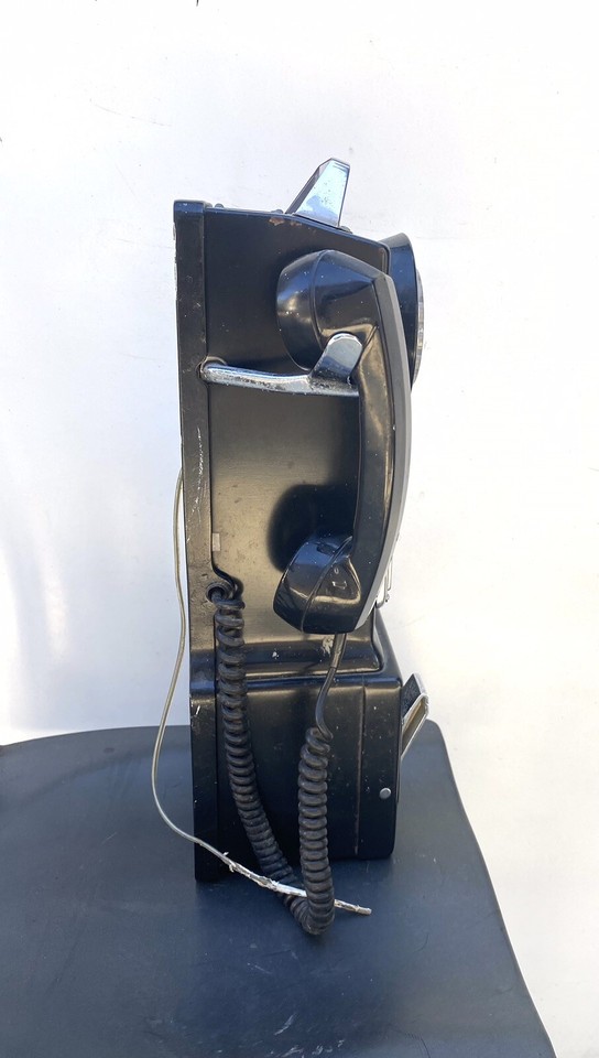 Vintage Automatic Electric Company Black Rotary Wall Coin Operated Pay ...