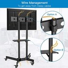 Mobile TV Cart with Wheels for 32-85 Inch Flat Curved Screen TVs- UL ...