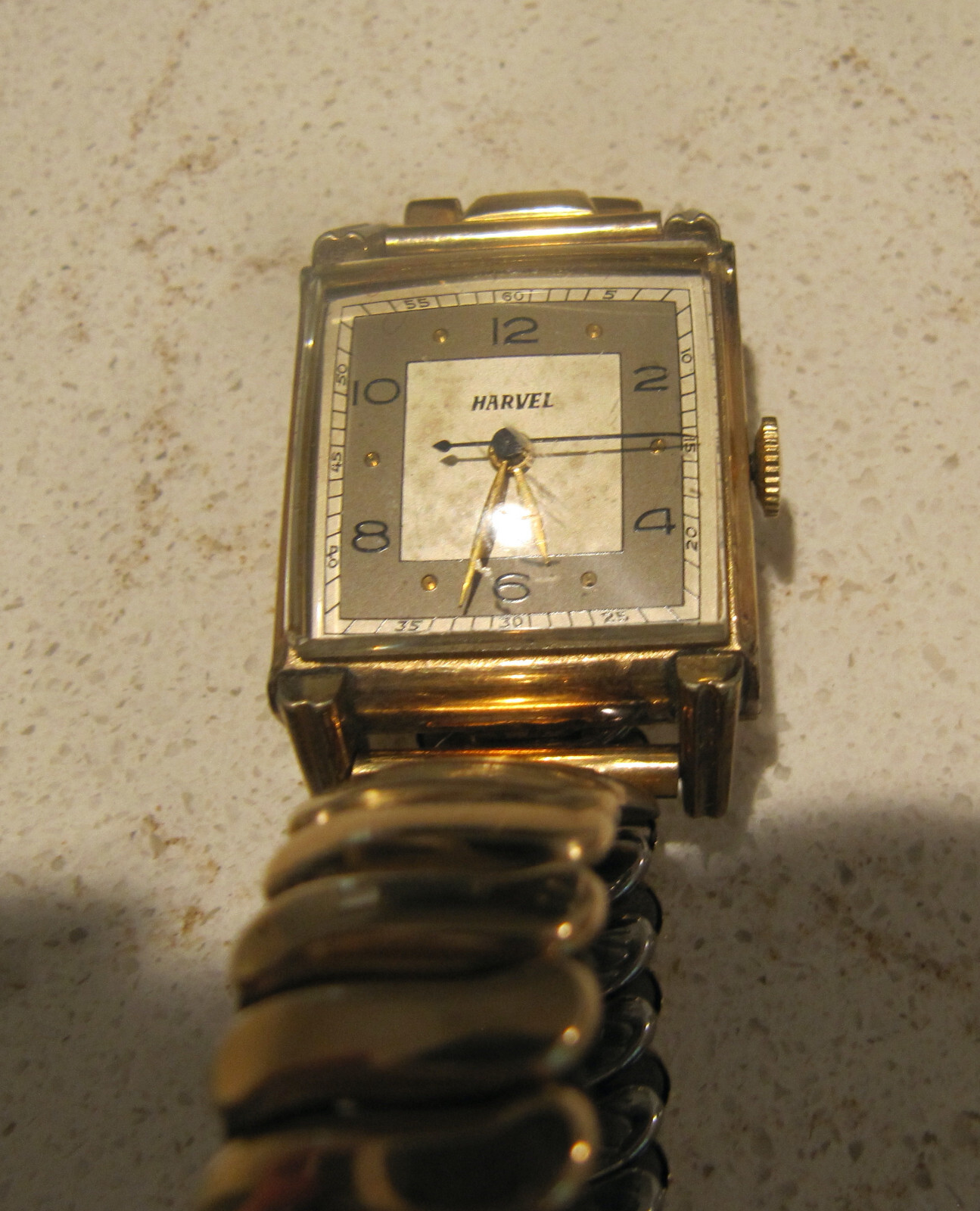 Vintage Harvel Men's Manual Wind Wristwatch Deco w Sw… - Gem