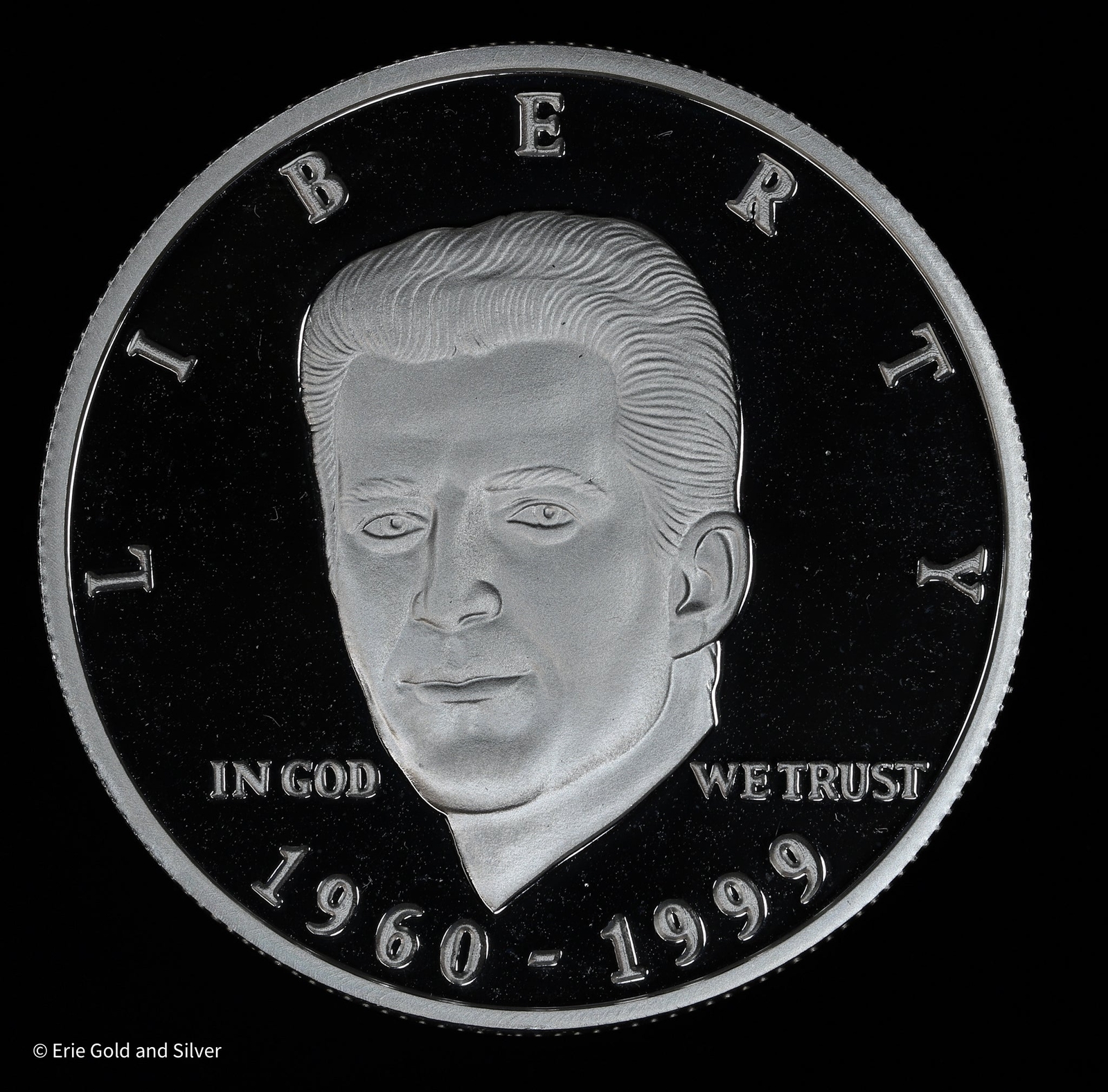 1960-1999 John F Kennedy JFK Jr USA Salutes You 1 oz .999 Silver Round ...