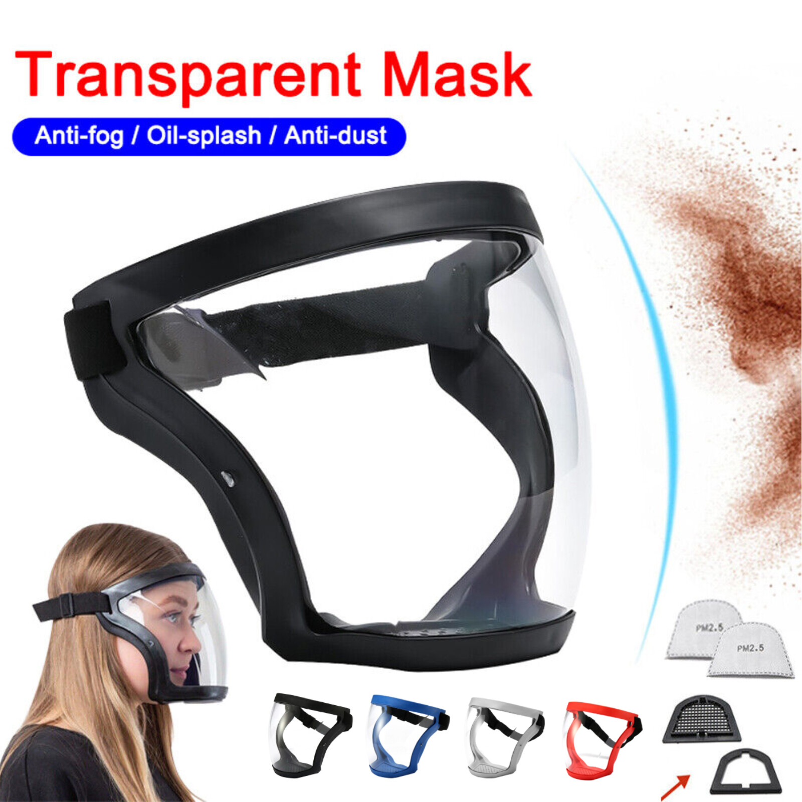 Anti-fog Shield Safety Full Face Super Protective Head Cover ...