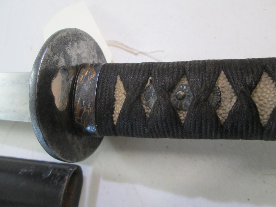 OVER 300 YEARS OLD SAMURAI JAPANESE WAKISASHI SWORD AND SCABBARD ...