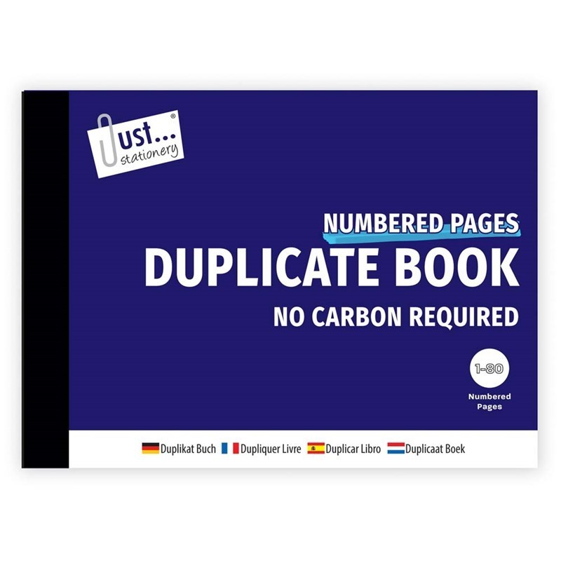 5 x Duplicate Book Half Size Receipt Invoice Pad Carbonless 1-80 ...