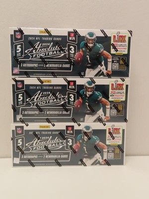 (3) Lot 2024 Panini Absolute NFL Football Factory Sealed Hobby Box | eBay