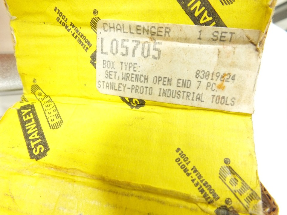 NEW STANLEY PROTO CHALLENGER INDUSTRIAL TOOLS OPEN END WRENCH SET 1/4 ...