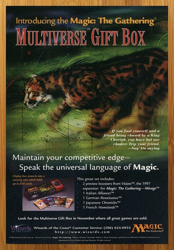 1996 Magic The Gathering Multiverse Gift Box Print Ad/Poster CCG TCG ...