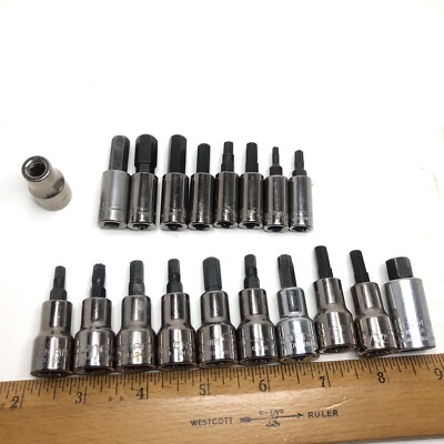 Vintage Mix 19 Craftsman 3/8" & 1/4" Drive Torx Hex/Allen Adapter ...