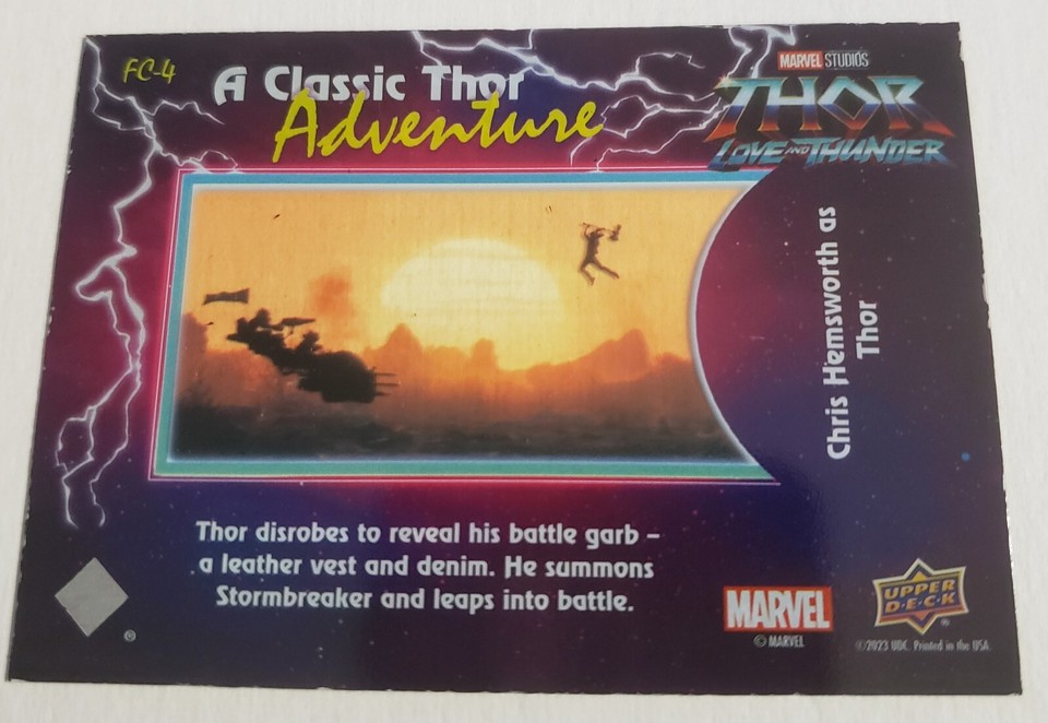 2023 UD Thor Love & Thunder Chris Hemsworth as Thor Film Cel Card# FC4 | eBay