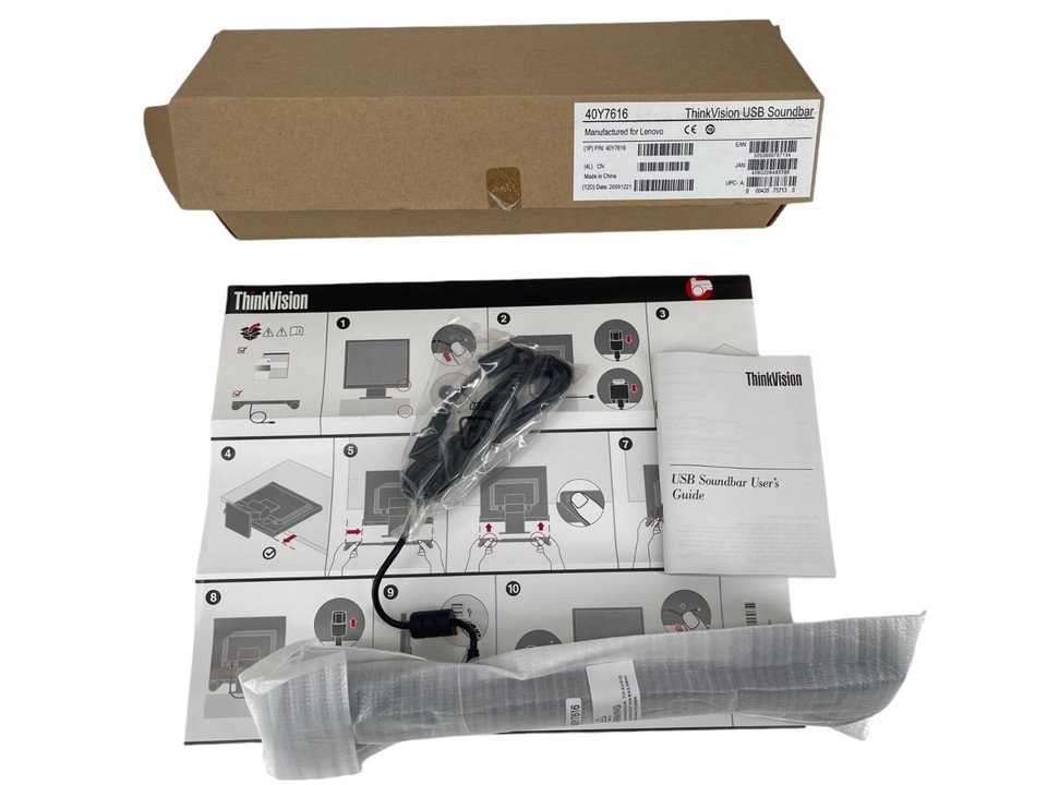 Lenovo ThinkVision USB Soundbar (Black) For PC, Laptop, Desk Top ...